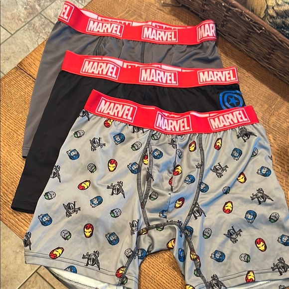 Marvel | Underwear & Socks | Marvel Boxer Briefs Black And Gray With ...